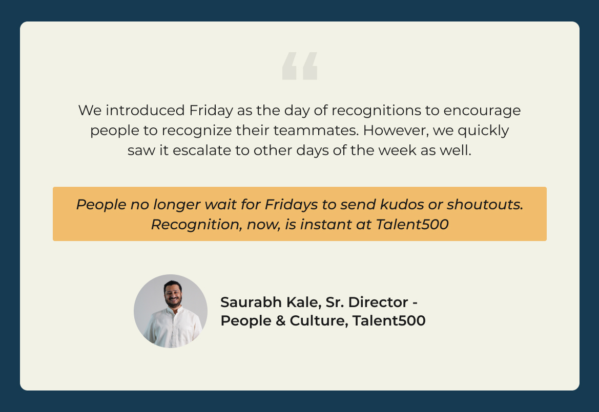 “instant Recognition Became A Practice At Talent500 ” How Talent500 Leveraged Engagewith To